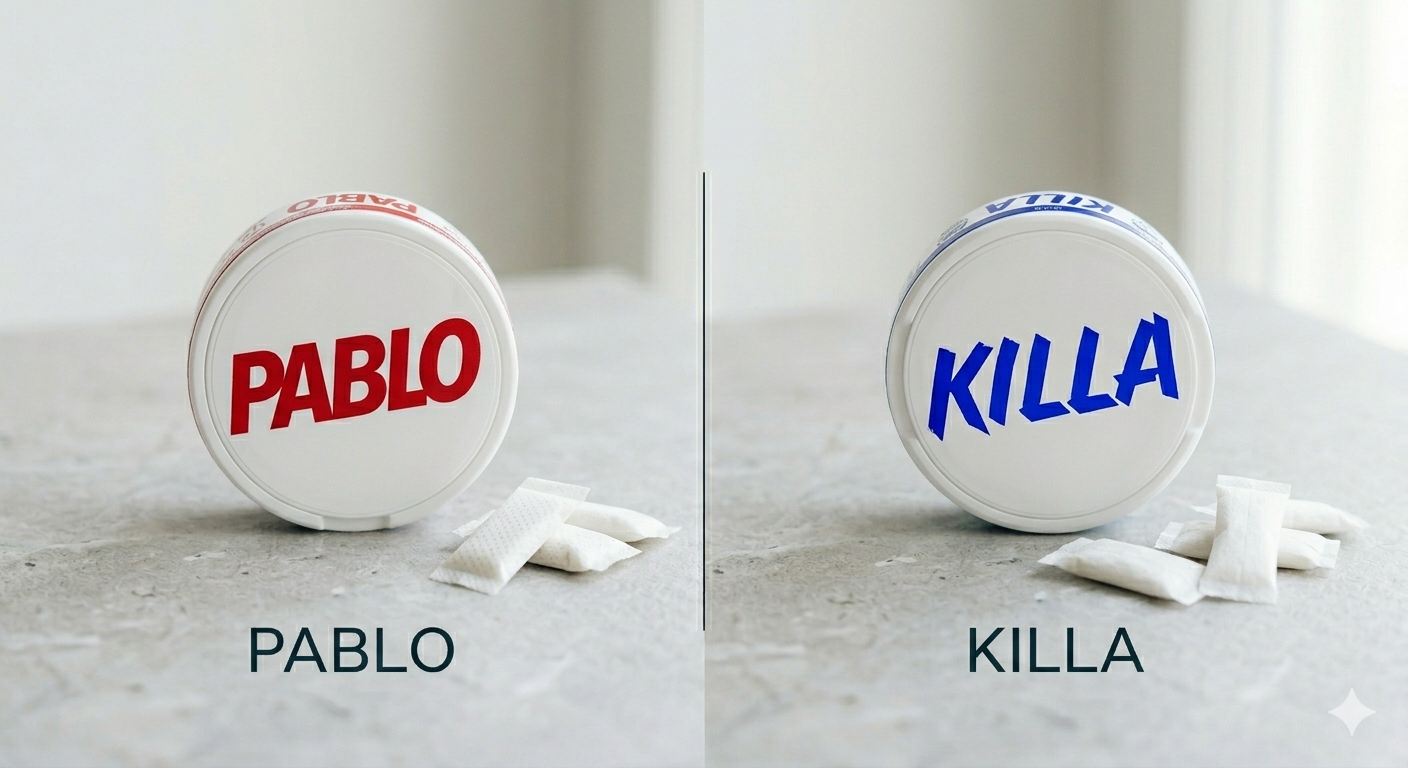 KILLA vs PABLO Nicotine Pouches – Which Is Stronger? (2026) – Snusljus SL