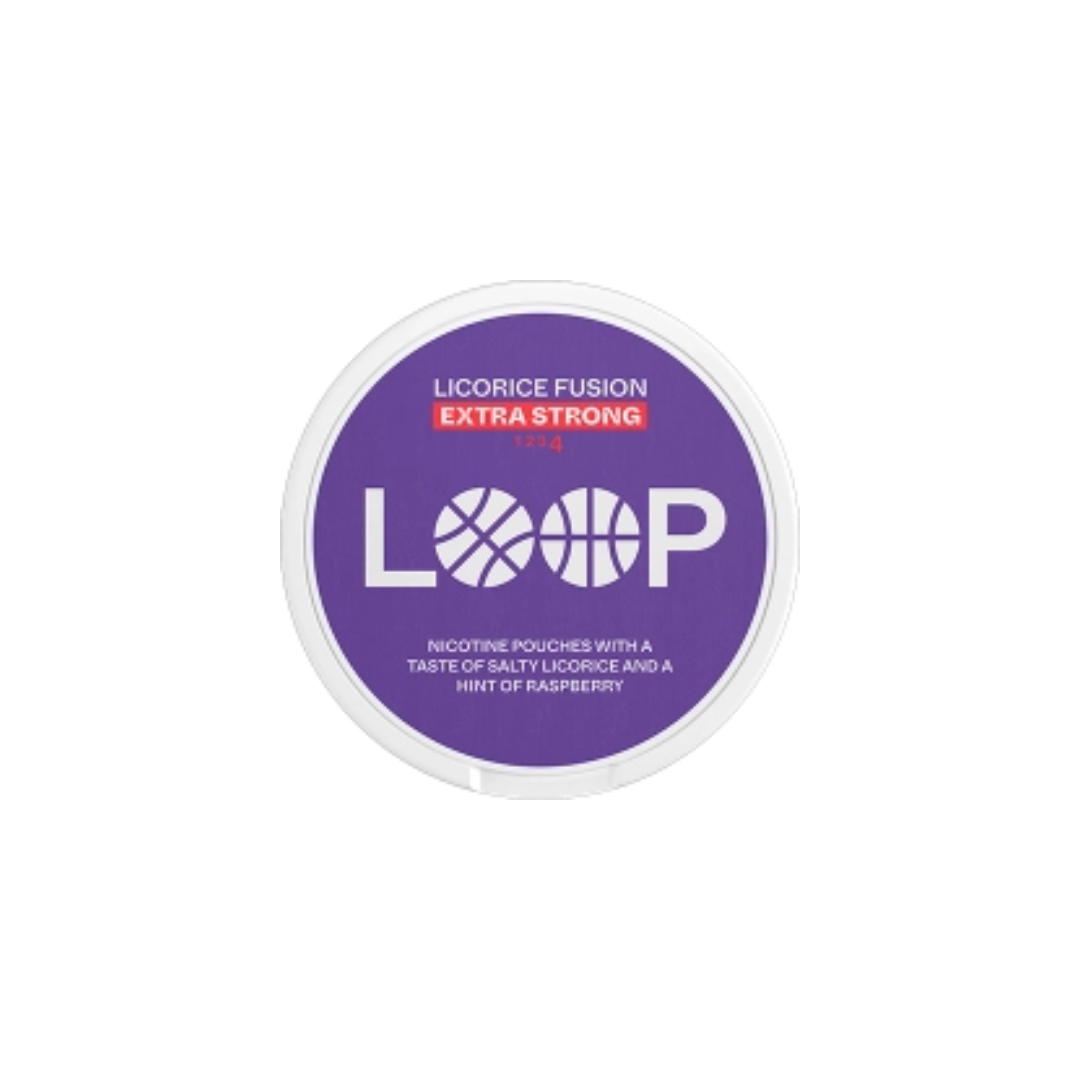 Buy LOOP Licorice Fusion Extra Strong Nicotine Pouches Online – SnusLjus
